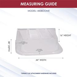 Shape Products® 53" W x 38" D x 16" H Premium Square Dome Window Well ...