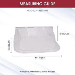 Shape Products® 44" W x 38" D x 16" H Premium Square Dome Window Well ...