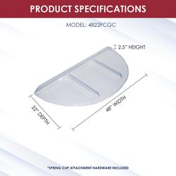 Shape Products® 48" W x 22" D x 2-1/2" H Economy Round Window Well ...