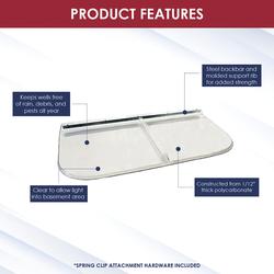 Shape Products® 52" W x 26" D x 2-1/2" H Premium Square Flat Window ...