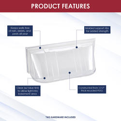 Shape Products® 55" W x 18" H x 22" D Straight Bubble Window Well Cover ...