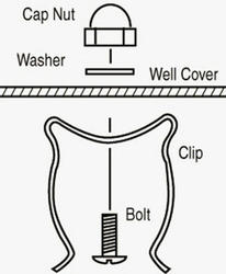 Shape Products® Window Well Cover Spring Clip Attachment Hardware at ...
