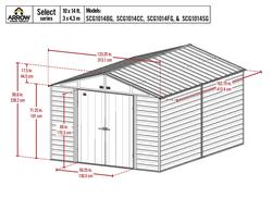 Arrow® Select 10 x 14 Steel Outdoor Storage Shed at Menards®