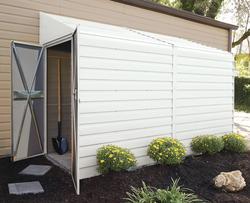 Yardsaver® 4 x 10' Sloped Pent Roof Steel Storage Shed at Menards®