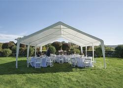 ShelterLogic® 20' x 20' Event Tent 8-Leg White Fabric Canopy at Menards®