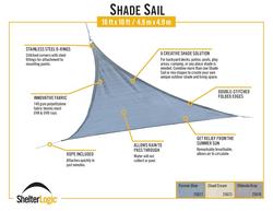 16' Blue Triangle Sun Shade at Menards®