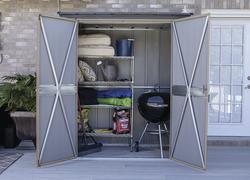 Arrow® Spacemaker® 5 x 3 Steel Patio Outdoor Storage Shed at Menards®