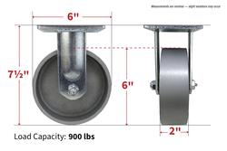 Shepherd Hardware® 6" Cast Iron Rigid Caster Wheel at Menards®