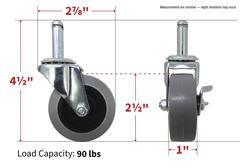 Shepherd Hardware® 2-1/2" TPR/Thermoplasticized Rubber Swivel Caster ...