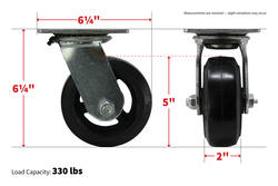 Shepherd Hardware® 5" Soft Rubber Swivel Caster Wheel at Menards®