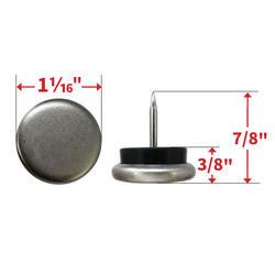 Shepherd Hardware® 1" Silver Nail-On Furniture Glides - 4 Pack at Menards®