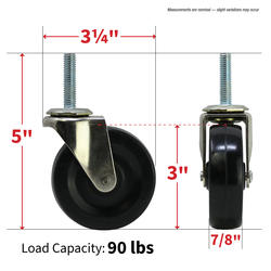 Shepherd Hardware® 3" Soft Rubber Swivel Caster Wheel at Menards®