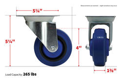 Shepherd Hardware® 4" Semi Elastic Rubber Swivel Caster Wheel at Menards®