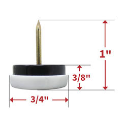 Shepherd Hardware 3 4 White Nail On Furniture Glides 4 Pack At Menards