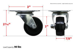 Shepherd Hardware® 2" Soft Rubber Swivel Caster Wheel at Menards®