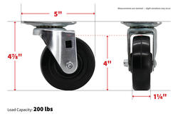 Shepherd Hardware® 4" Soft Rubber Swivel Caster Wheel at Menards®