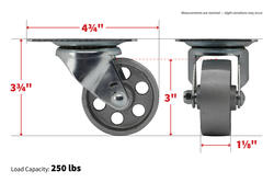 Shepherd Hardware® 3" Cast Iron Swivel Caster Wheel at Menards®