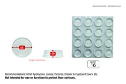Shepherd Hardware® SurfaceGard® 1/2" Clear Self-Adhesive Vinyl Bumpers ...