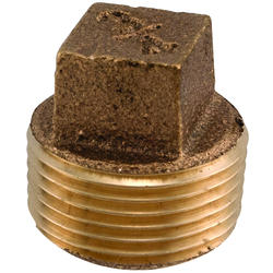 3/4" MIP Red Brass Square Head Plug at Menards®