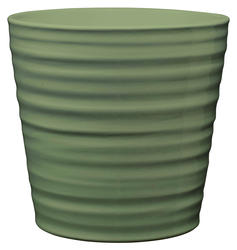 6.3" Canberra Moss Green Ridged Clay Planter at Menards®