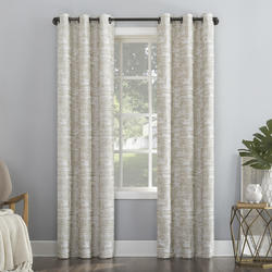 Sun Zero® Della 40"W x 84"L Linen Blackout Grommet Top Curtain Panel at ...