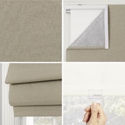 Sun Zero® Bridger 33"W x 64"L Taupe Blackout Cordless Roman Shade at ...