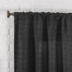 Sun Zero® Byron 74"W x 63"L Black Room Darkening Back Tab Curtain Panel ...