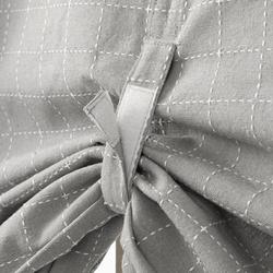 No. 918 Marcel 42"W x 63"L Grey Light Filtering Rod Pocket Window Tie ...