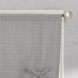 No. 918 Marcel 42"W x 63"L Grey Light Filtering Rod Pocket Window Tie ...