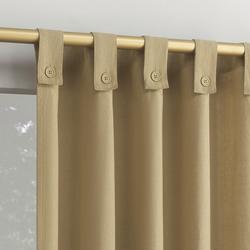 No. 918 Chase 40"W x 63"L Camel Button Tab Semi-Sheer Tab Top Curtain ...