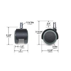 Slipstick® 2" Office Chair Swivel Caster Wheels - 5 Pack at Menards®