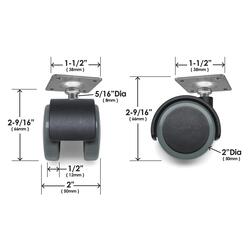 Slipstick® 2" Rubber Swivel Caster Wheels - 4 Pack at Menards®