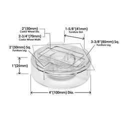 Slipstick® Stack-Its® Stackable 1" Furniture Risers - 8 Pack at Menards®
