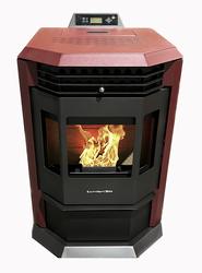 ComfortBilt™ Burgundy Pellet Stove with 55 lb. Hopper (2,800 sq. ft ...