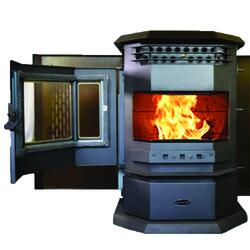 ComfortBilt™ SS Brown Pellet Stove with 55 lb. Hopper (2,800 sq. ft ...