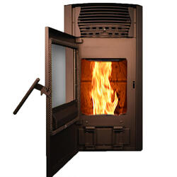 ComfortBilt™ Compact Grey Pellet Stove with 47 lb. Hopper (2,200 sq. ft ...