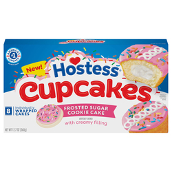 Hostess® Cupcakes Frosted Sugar Cookie Flavored Snack Cakes - 8 Count ...