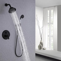 Snail Solutions Two-Handle 1-Spray Setting Matte Black Shower Faucet at ...