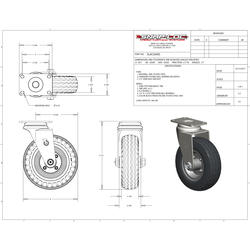 Snap-Loc® 6" Pneumatic Air Rubber Swivel Caster Wheel at Menards®