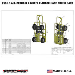 Snap-Loc® 4 Wheel All-Terrain Hand Truck - 750 lb at Menards®