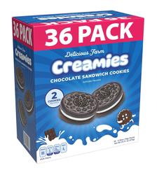 Delicious Farm Creamies Chocolate Sandwich Cookies - 36 Pack at Menards®