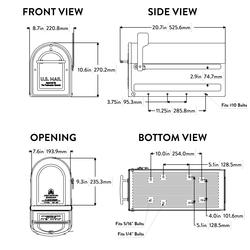 Architectural Mailboxes® Boulder Black Post Mount Mailbox at Menards®