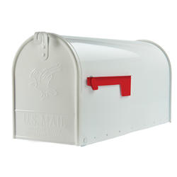 Architectural Mailboxes® Elite Large White Post-Mount Mailbox at Menards®