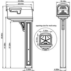 Gibraltar Mailboxes® Classic 1™ Mocha Mailbox and Post Cover Kit at ...