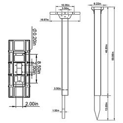Gibraltar Mailboxes® 41" Patriot Black Mailbox Post & Mounting Kit at ...