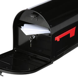 Gibraltar Mailboxes® Marshall Black Locking Post-Mount Mailbox at Menards®