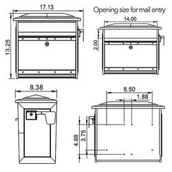 Gibraltar Mailboxes® Mailsafe Black Locking Wall-Mount Mailbox at Menards®