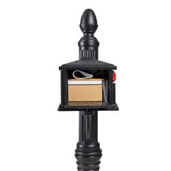 Gibraltar Mailboxes® Stratford Black Mailbox and Post Cover Kit at Menards®