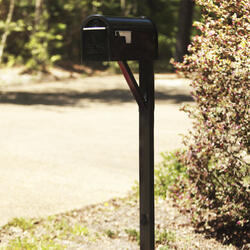 Architectural Mailboxes® 59" Black Steel Drive-In Post Kit at Menards®