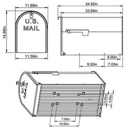 Architectural Mailboxes® Stanley Black Post-Mount Mailbox at Menards®